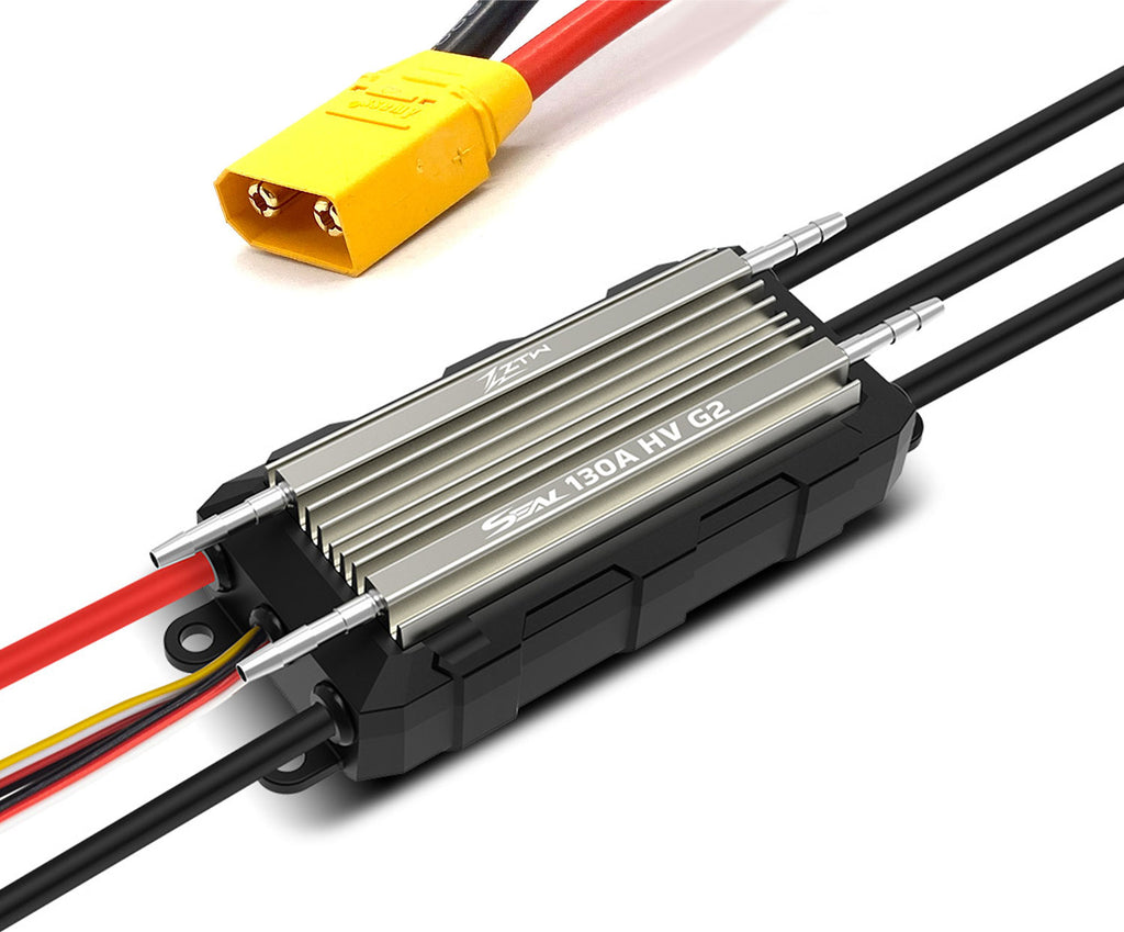 ZTW High Voltage Brushless ESC, 130A 6-14S with XT60 Plug, bi-Directio ...