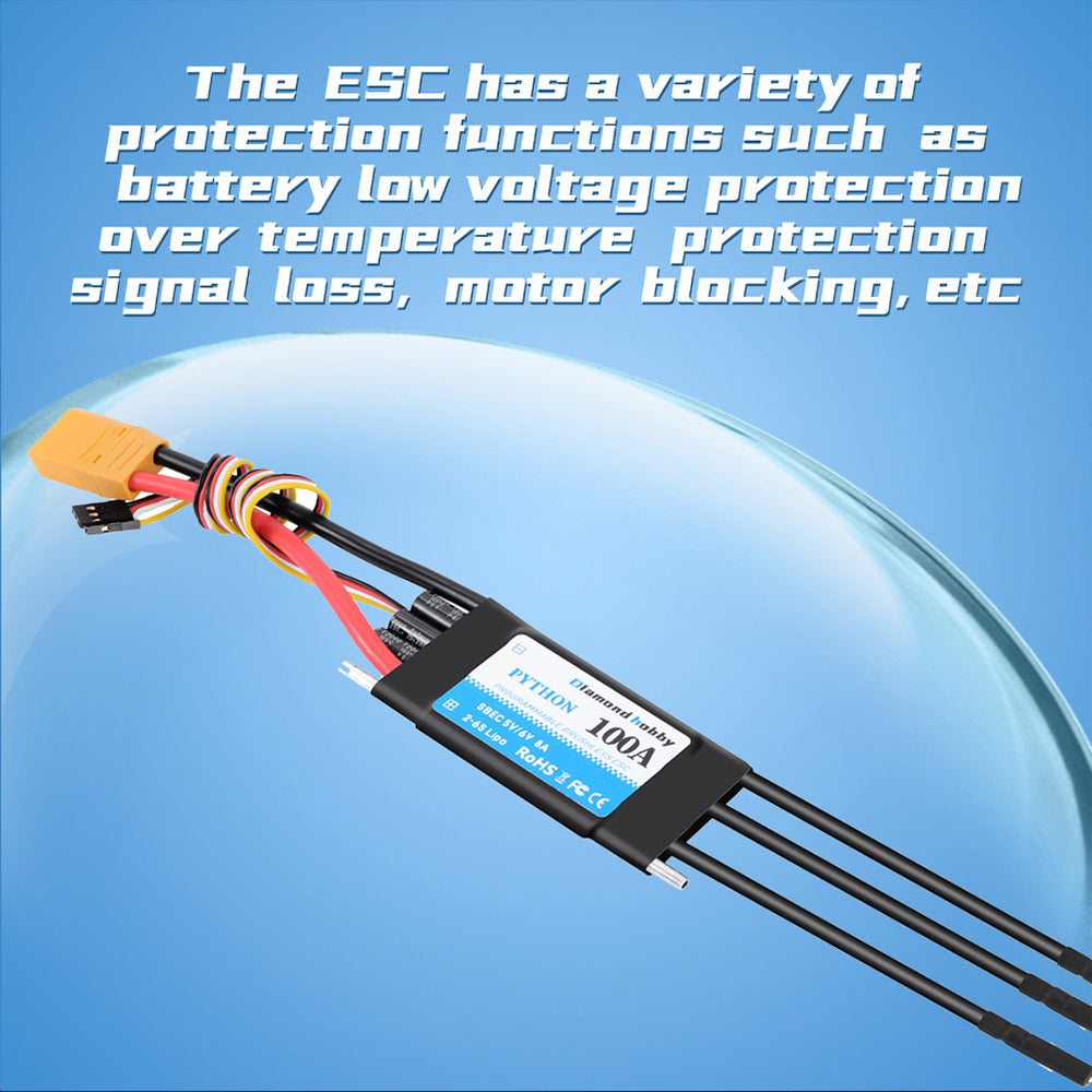 PYTHON Series Marine ESCs | High-Performance Waterproof for RC Boats ...