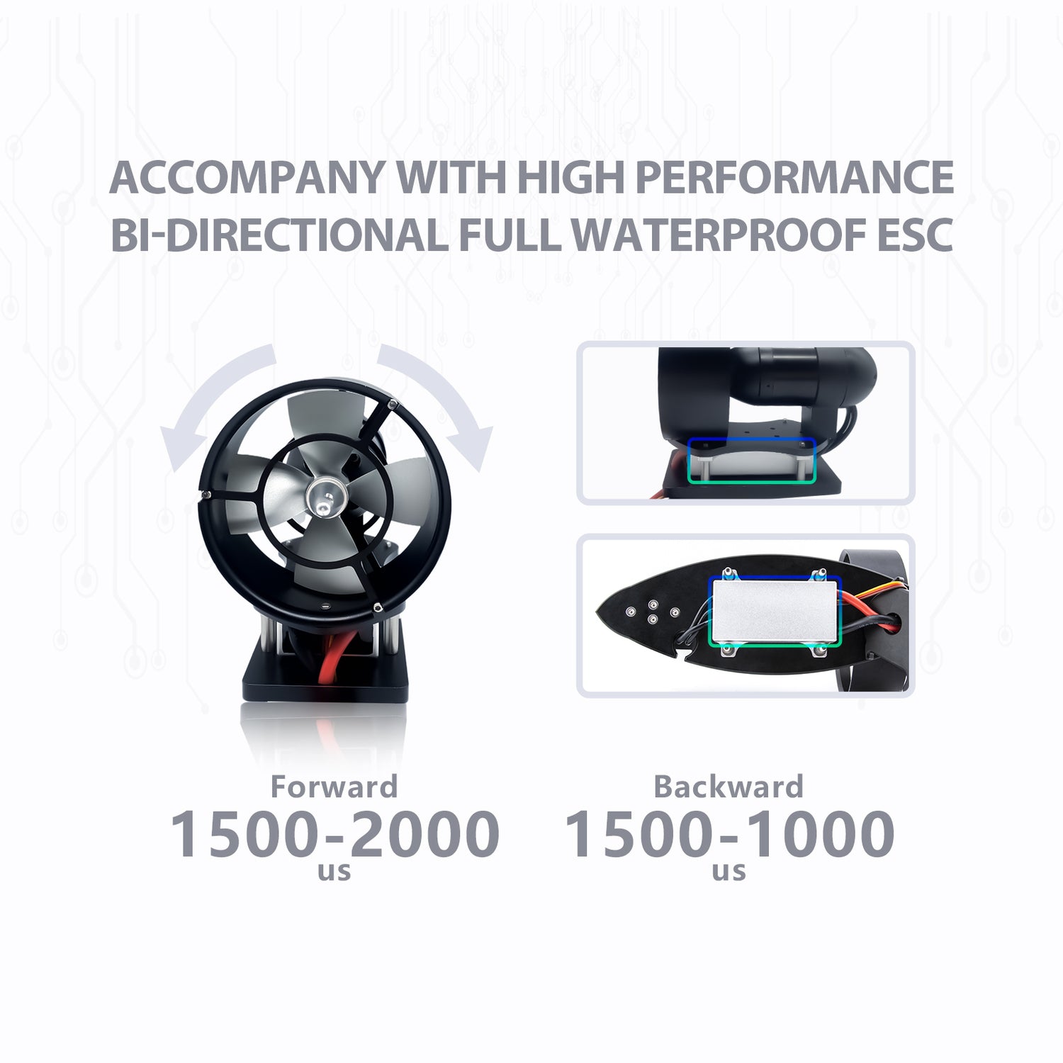 TDS10 Pro 25V 900W Fully Sealed All-metal Underwater Thruster for Boat ...